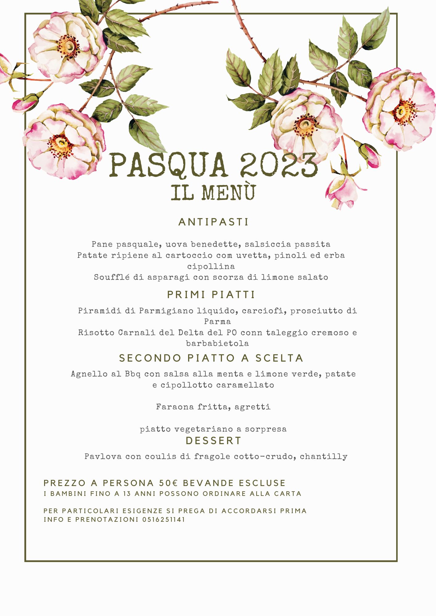 PASQUA 2023 IL MENÙ | Podere San Giuliano, Ristorante e Agriturismo a ...